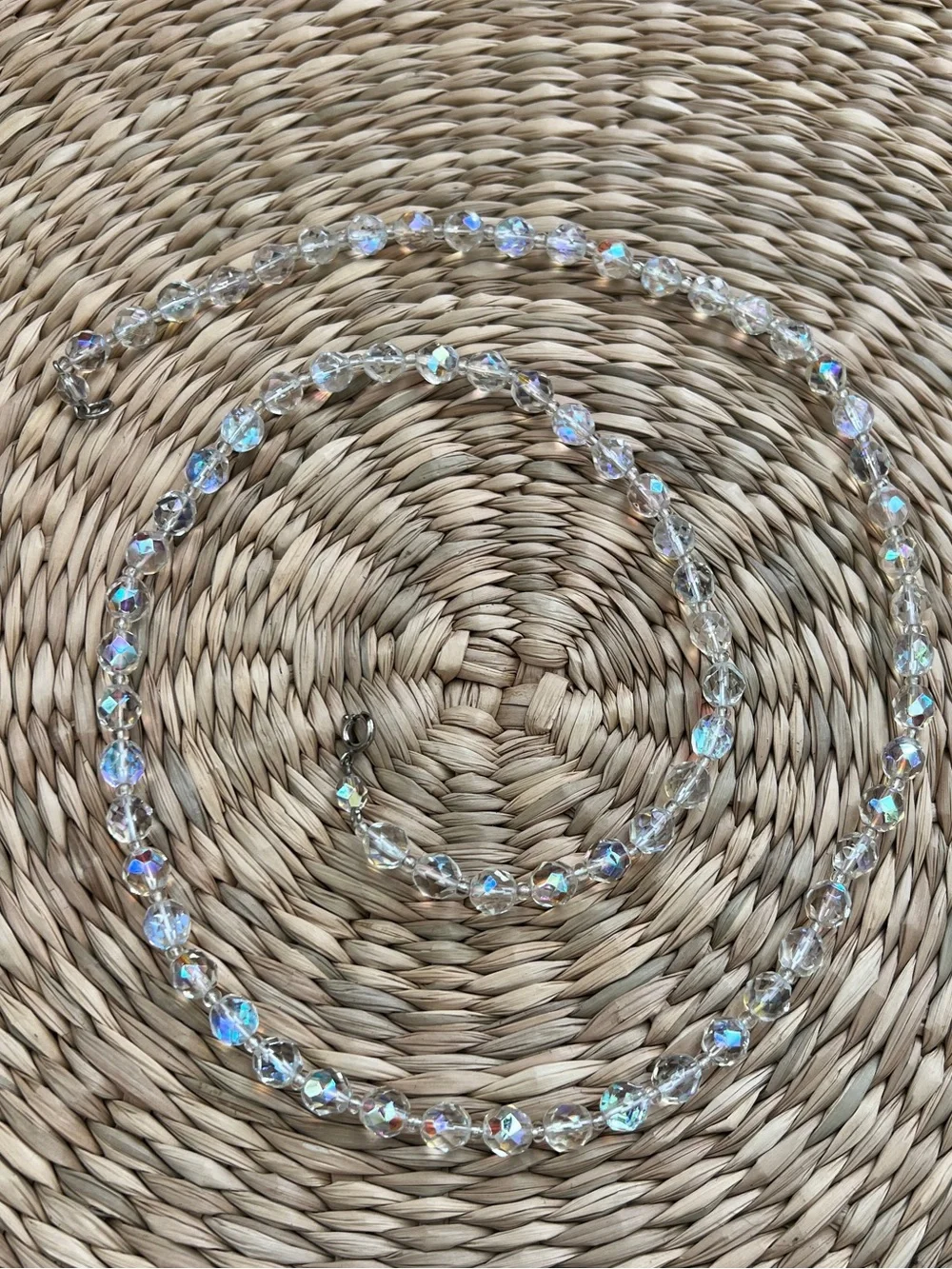 Jewelry | Vintage Crystal Ab Bead Necklace | Poshmark